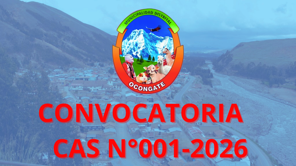 Convocatorias – CAS – Municipalidad Distrital de Ocongate